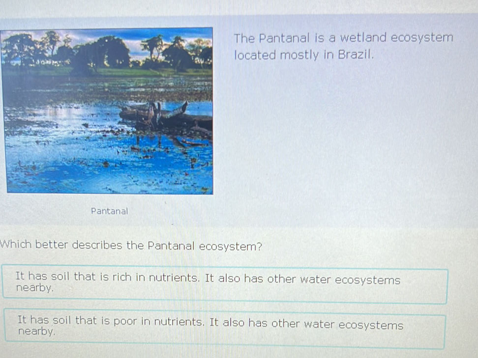 The Pantanal is a wetland ecosystem located | StudyX