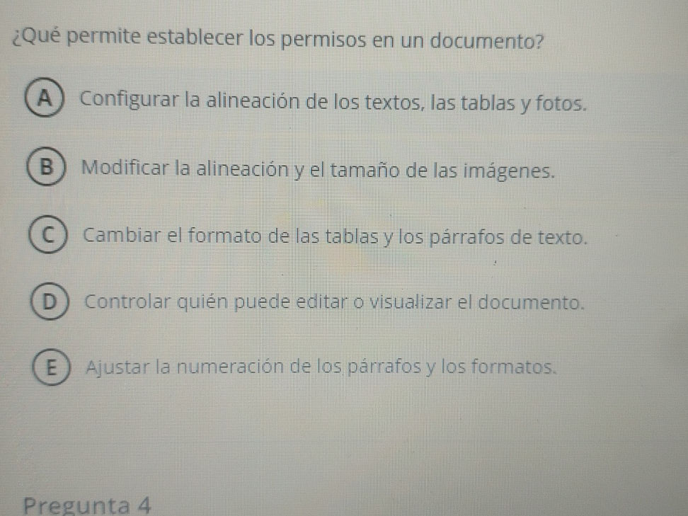 ¿Qué permite establecer los permisos en un | StudyX