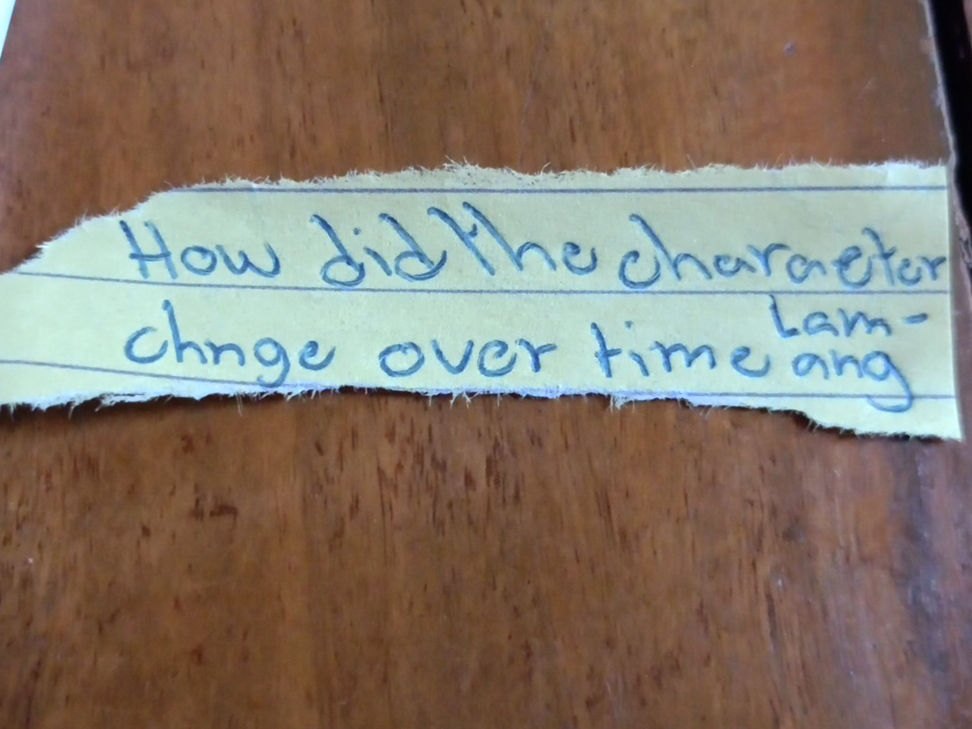 Character change over time | StudyX