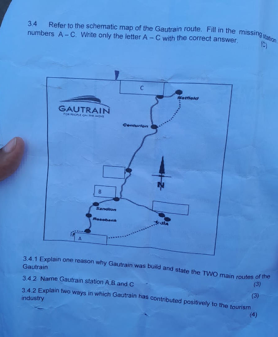 3.4 Refer to the schematic map of the | StudyX