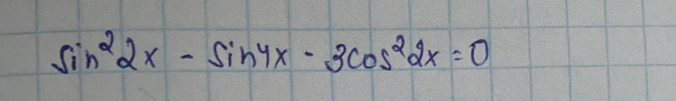 Solve trigonometric equation: sin^2(2x) - | StudyX
