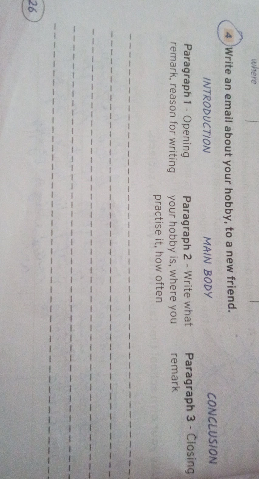 4 Write an email about your hobby, to a new | StudyX