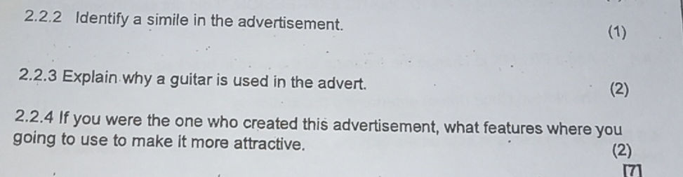 2.2.2 Identify a simile in the | StudyX