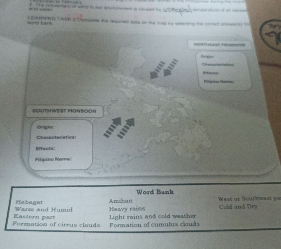 LEARNING TASK 2 Complete the required data | StudyX