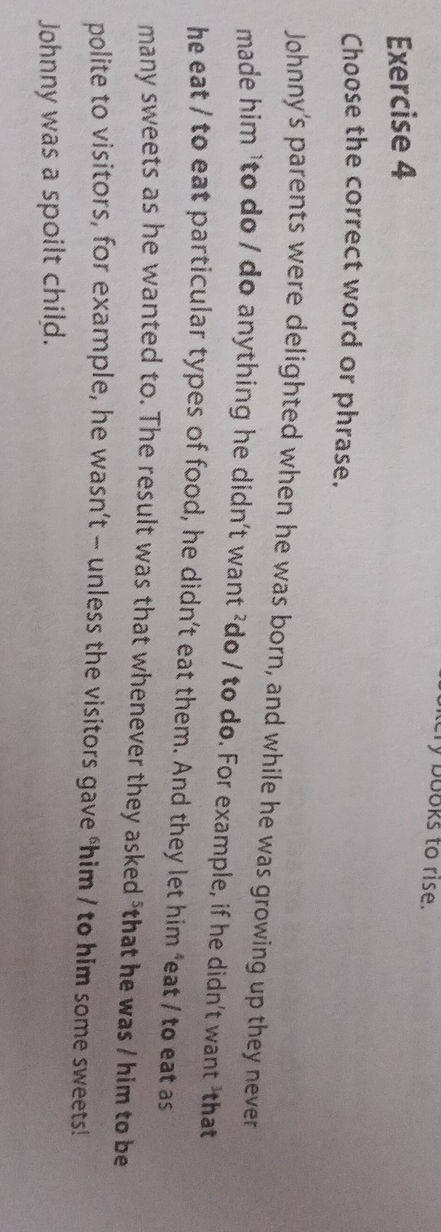 Exercise 4 Choose the correct word or | StudyX