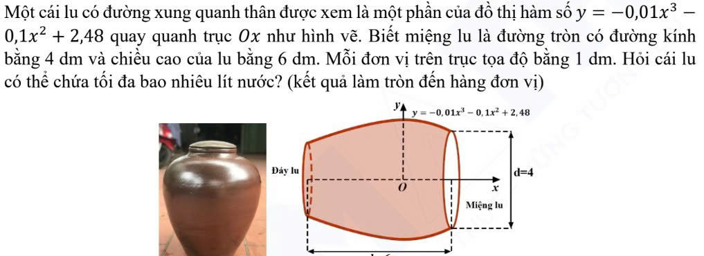 Một cái lu có đường xung quanh thân được xem | StudyX