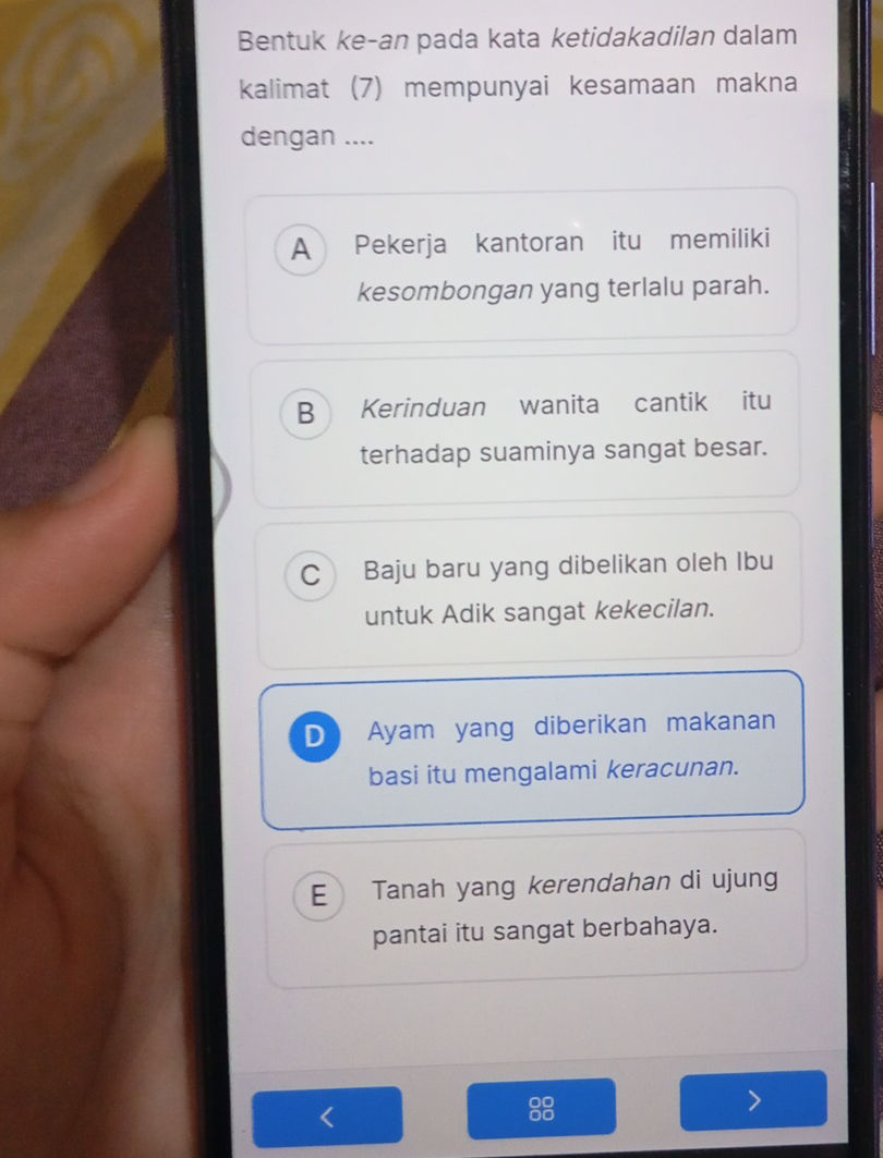 Bentuk ke-an pada kata ketidakadilan dalam | StudyX