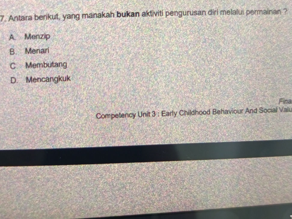 7. Antara berikut, yang manakah bukan | StudyX