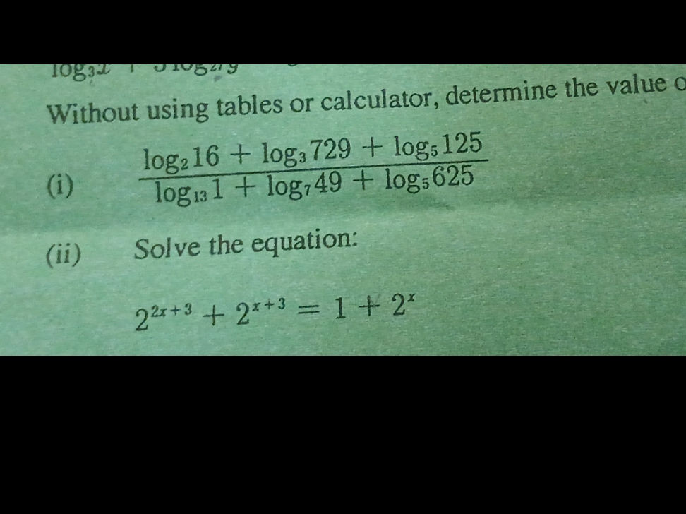 Without using tables or calculator, | StudyX