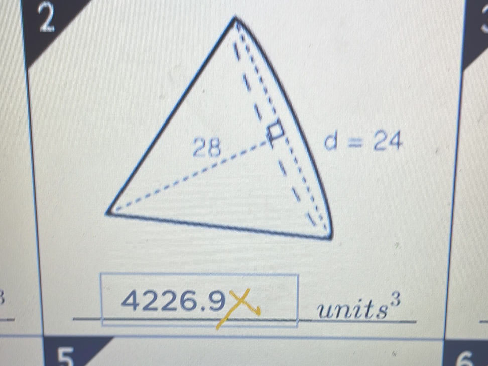 The image shows a 3D shape with a triangular | StudyX
