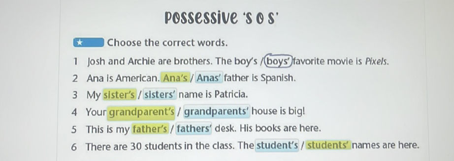 Choose the correct words. 1 Josh and Archie | StudyX