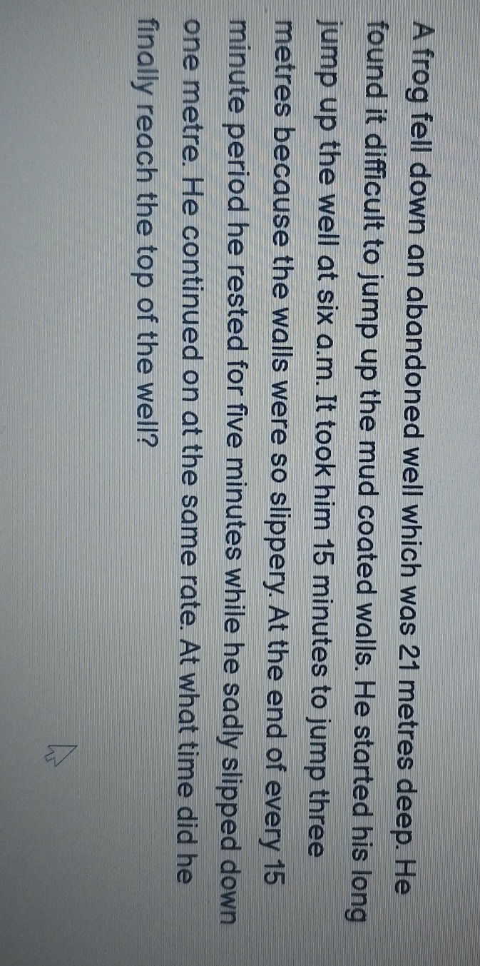 A frog fell down an abandoned well which was | StudyX