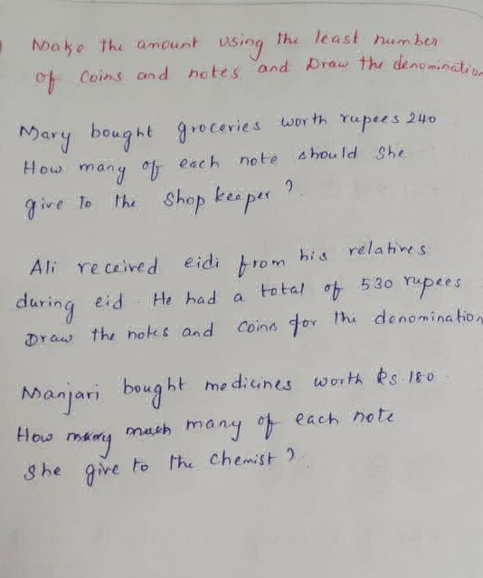 Make the amount using the least number of | StudyX