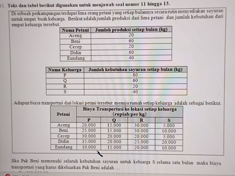 Teks dan tabel berikut digunakan untuk | StudyX