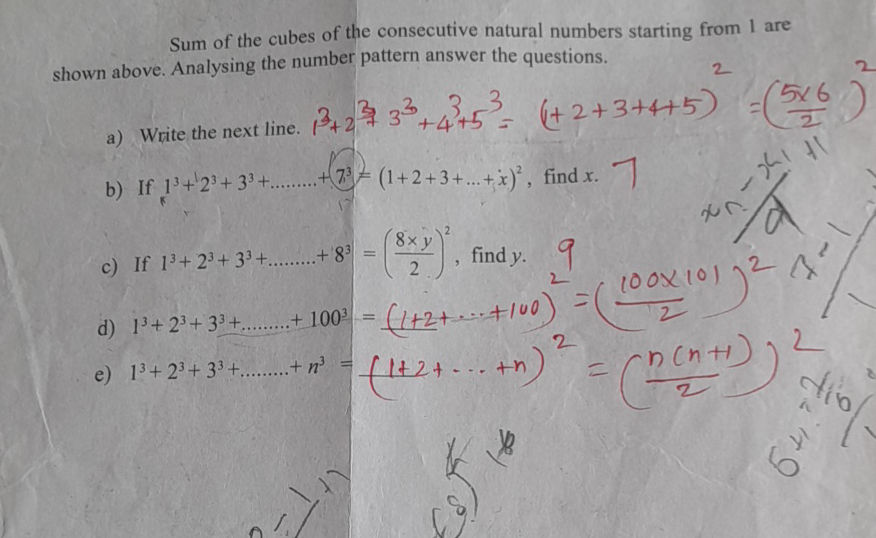 Sum of the cubes of the consecutive natural | StudyX