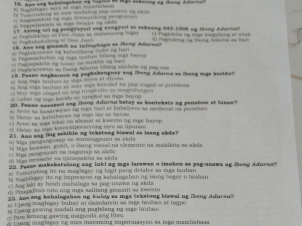 16. Ano ang kahalagahan ng tugma sa mga | StudyX