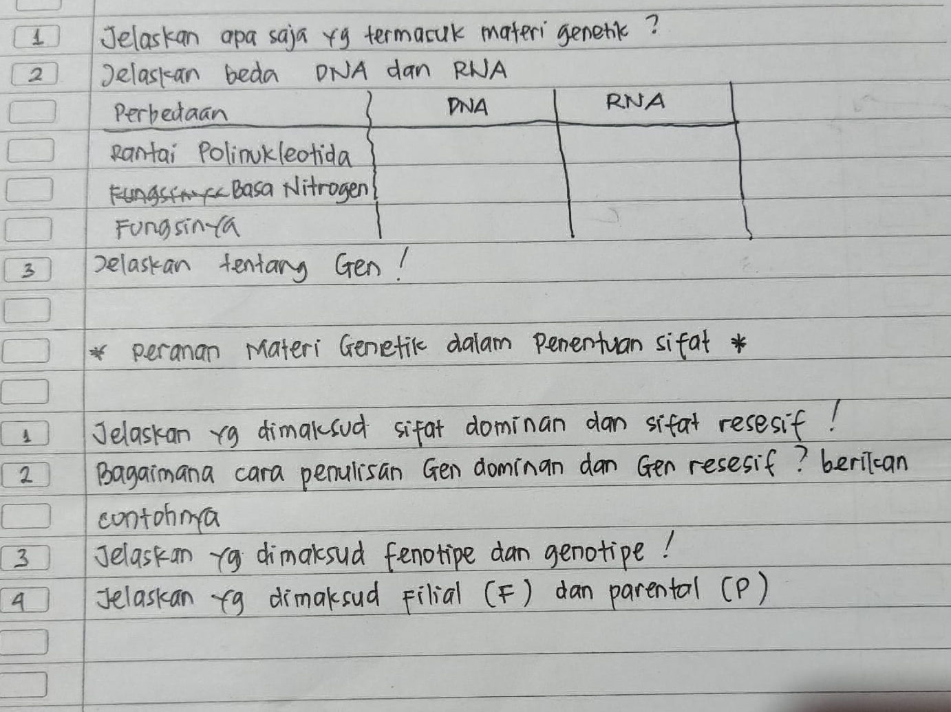 1. Jelaskan apa saja yg termasuk materi | StudyX