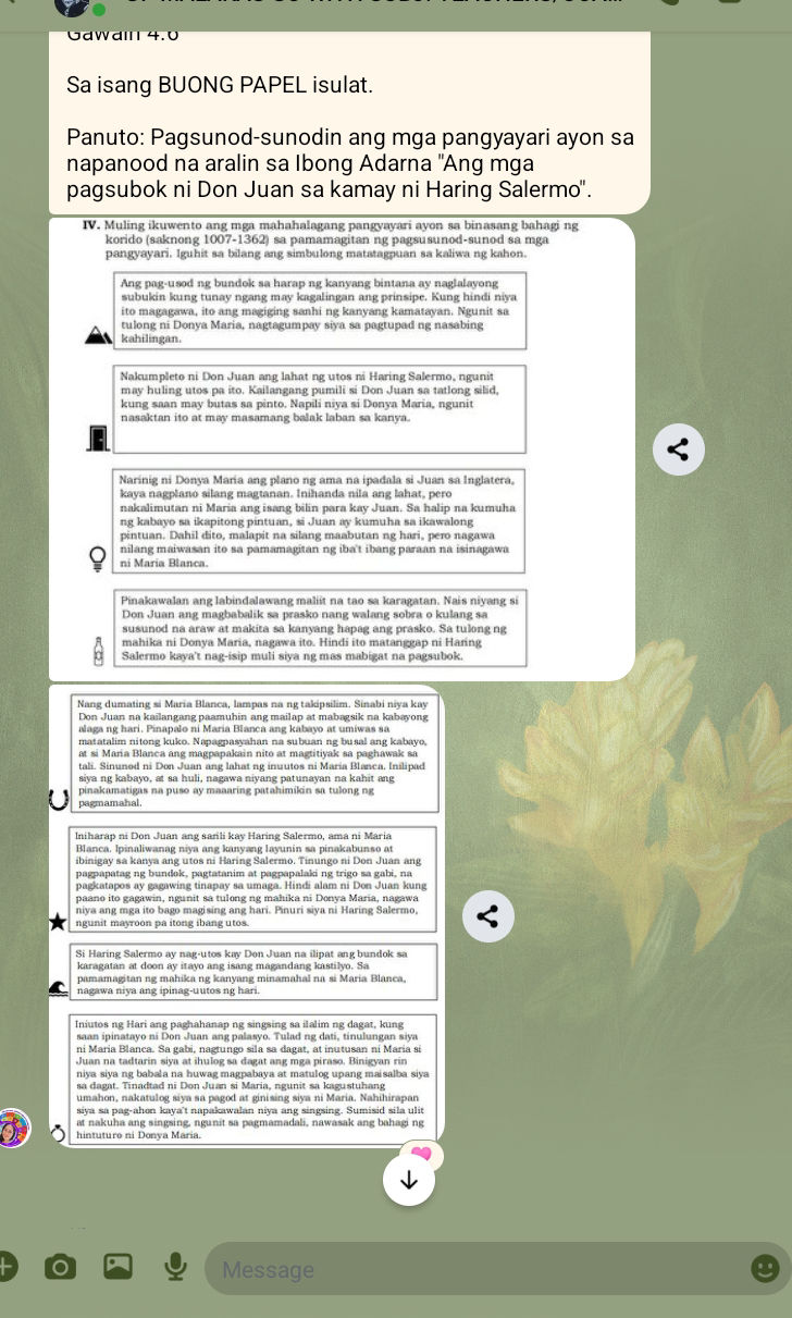 Uavvalll 4.0 Sa isang BUONG PAPEL isulat. | StudyX