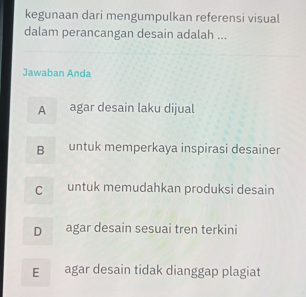 kegunaan dari mengumpulkan referensi visual | StudyX