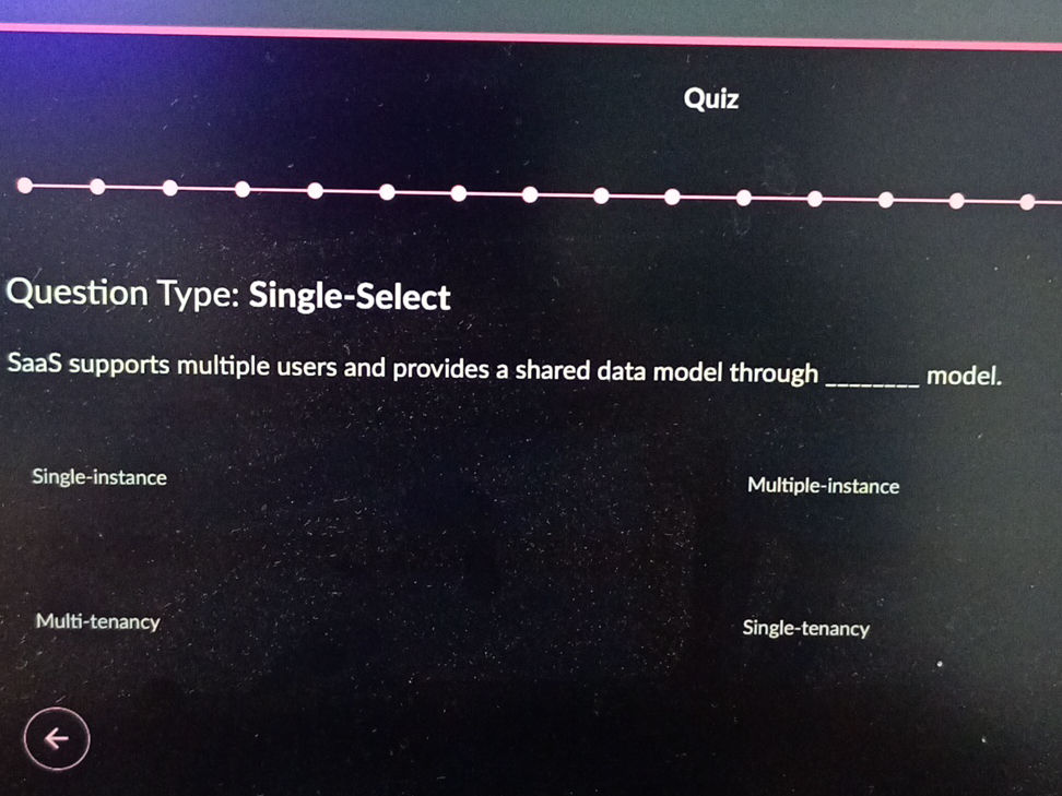 SaaS supports multiple users and provides a | StudyX