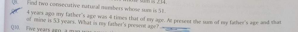 Find two consecutive natural numbers whose | StudyX