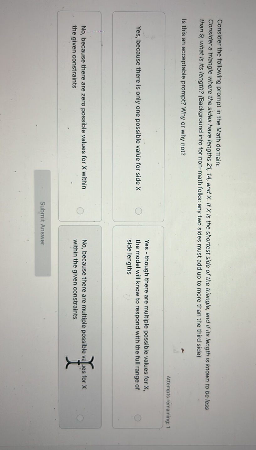 Consider the following prompt in the Math | StudyX