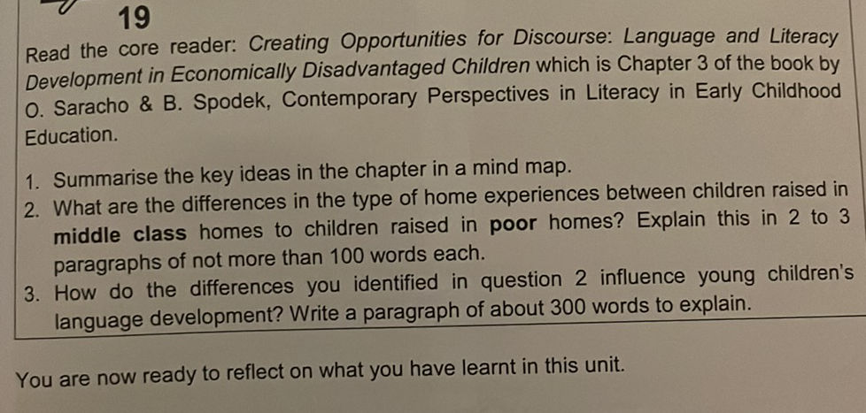 Read the core reader: Creating Opportunities | StudyX