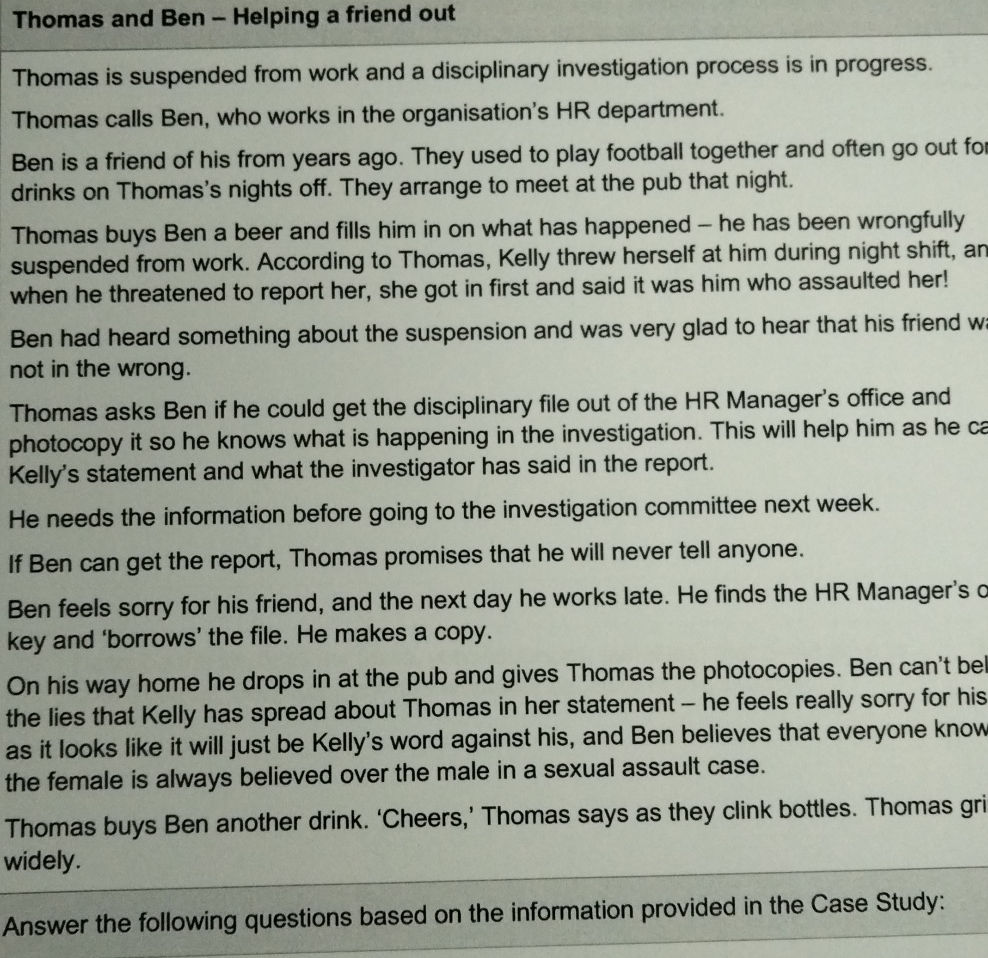 Thomas and Ben - Helping a friend out Thomas | StudyX