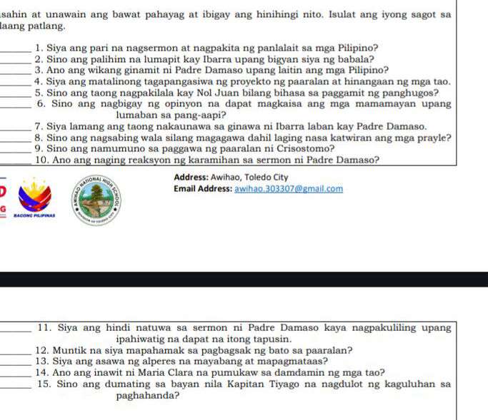 1. Siya ang pari na nagsermon at nagpakita | StudyX