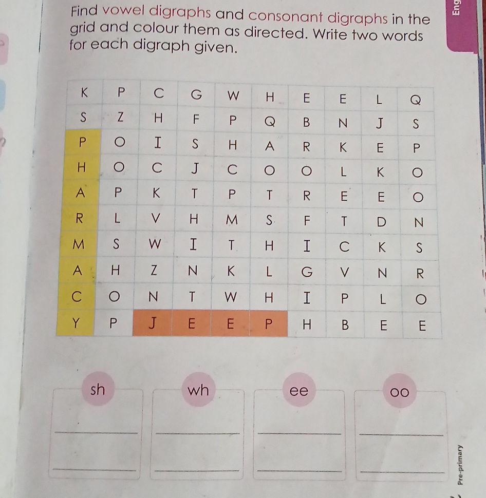 Find vowel digraphs and consonant digraphs | StudyX