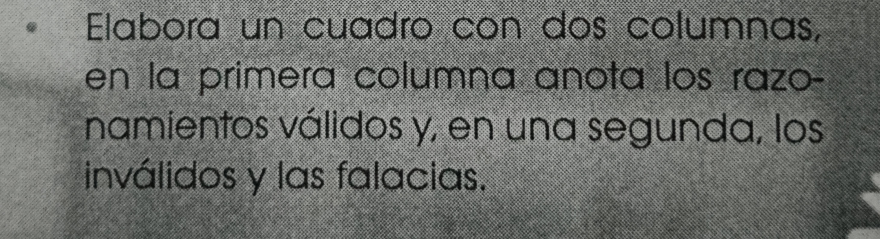 Elabora un cuadro con dos columnas, en la | StudyX