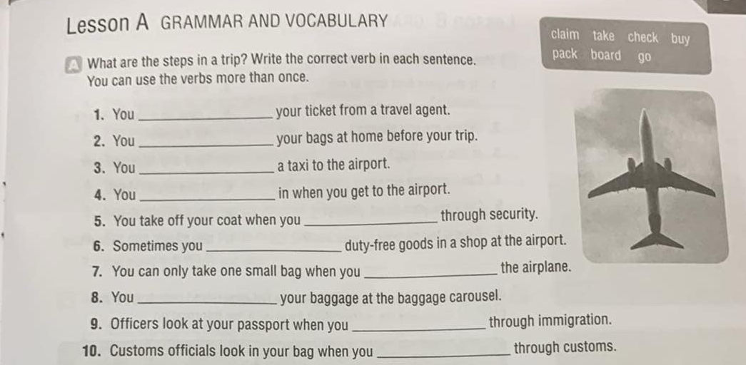 What are the steps in a trip? Write the | StudyX