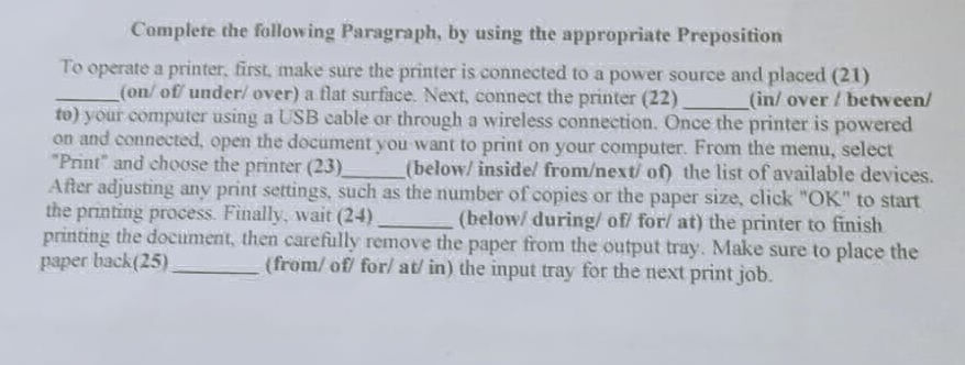 Complete the following Paragraph, by using | StudyX