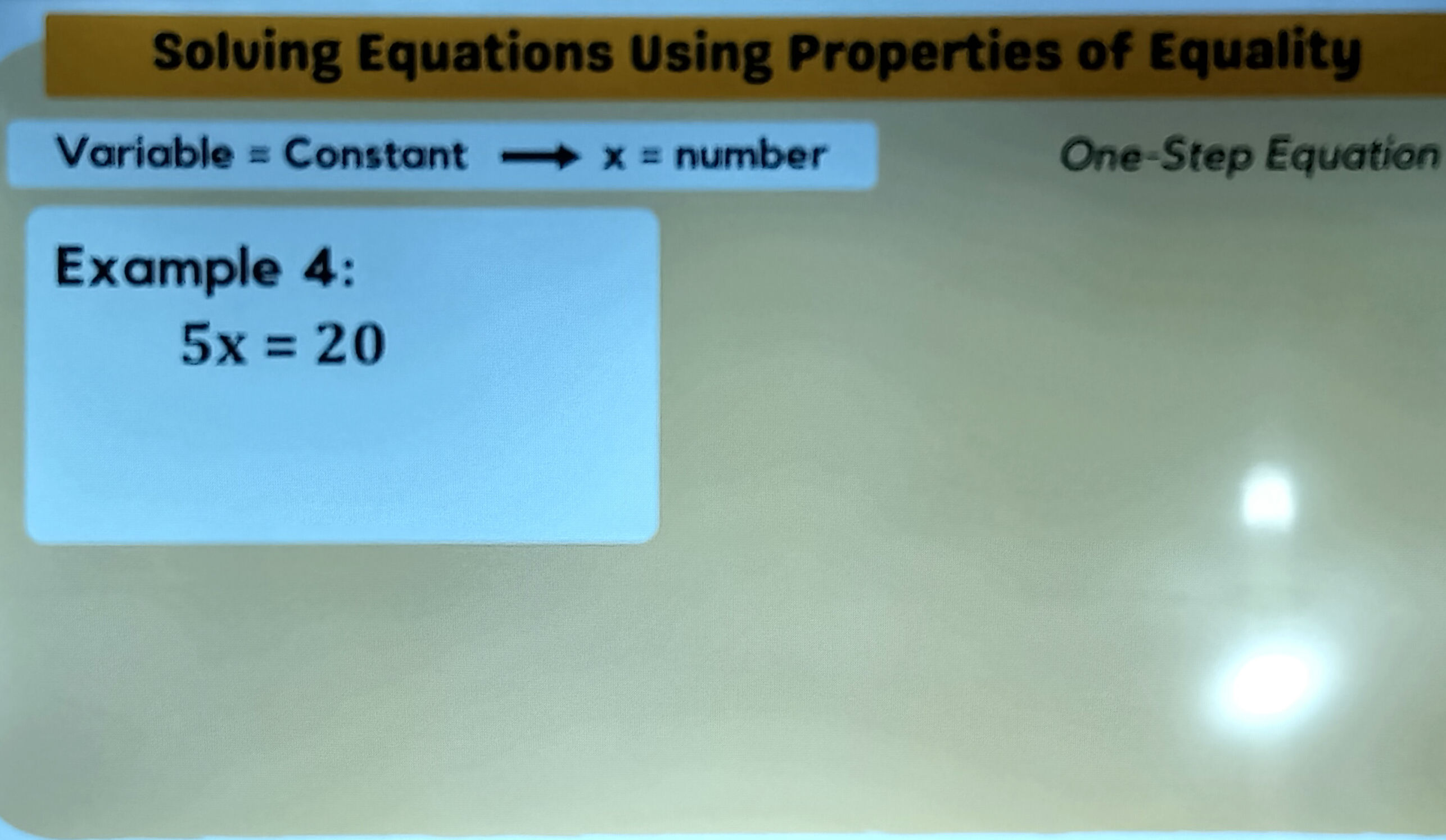 Solve for x: 5x = 20 | StudyX