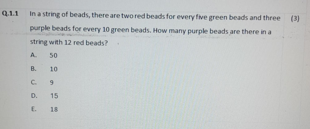 In a string of beads, there are two red