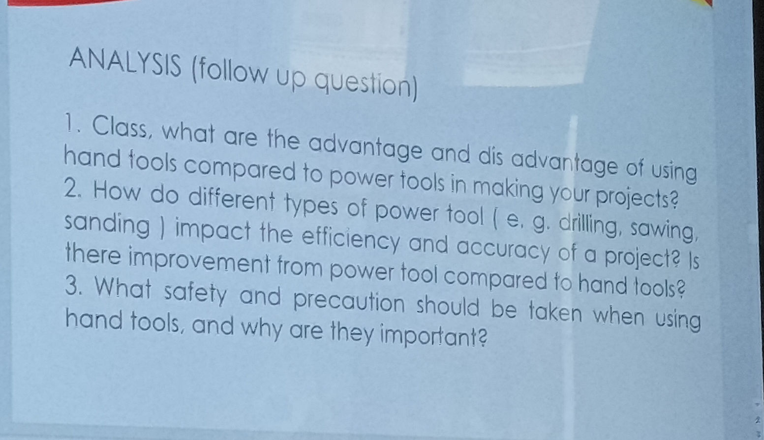 1. Class, what are the advantage and dis | StudyX