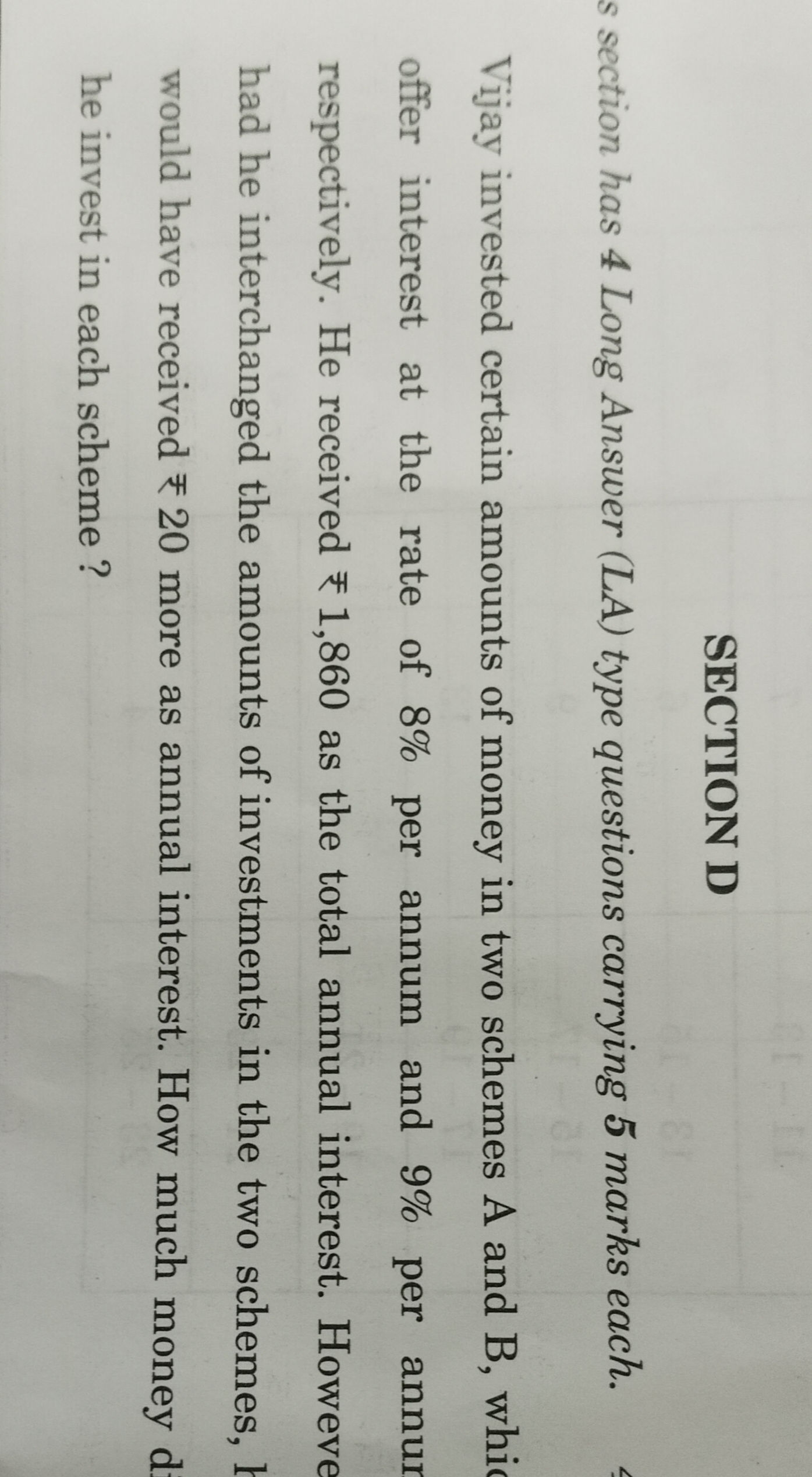 Vijay invested certain amounts of money in | StudyX