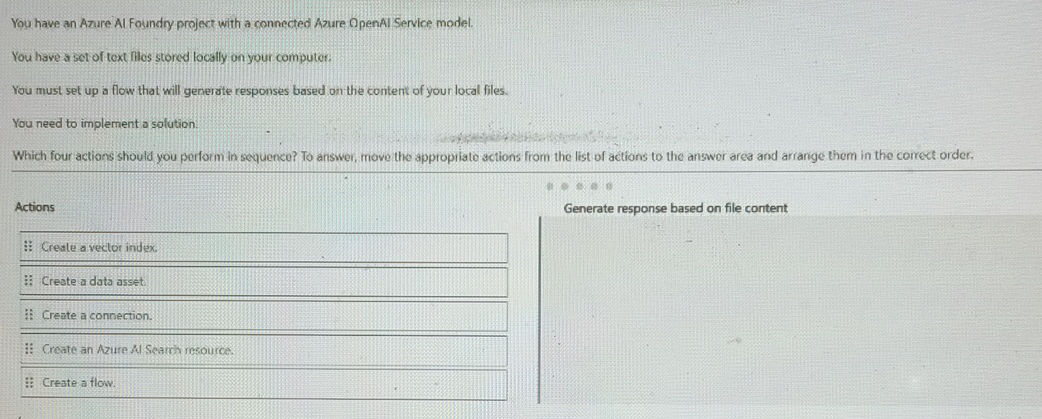 You have an Azure AI Foundry project with a | StudyX