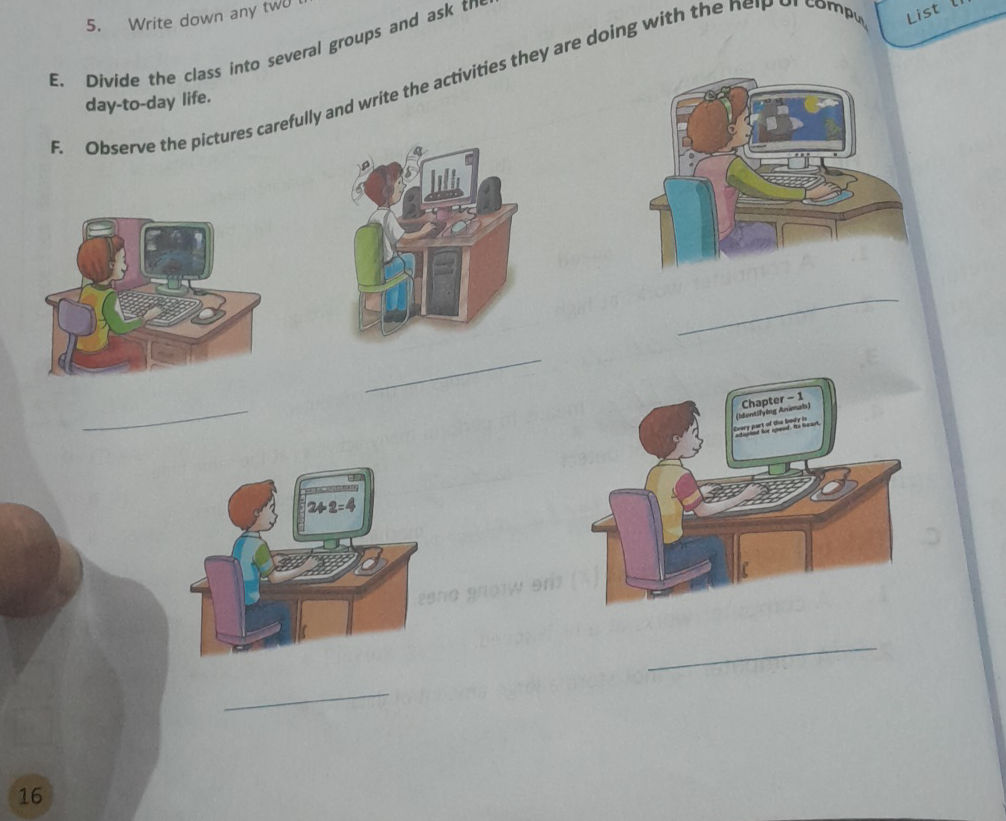 F. Observe the pictures carefully and write | StudyX