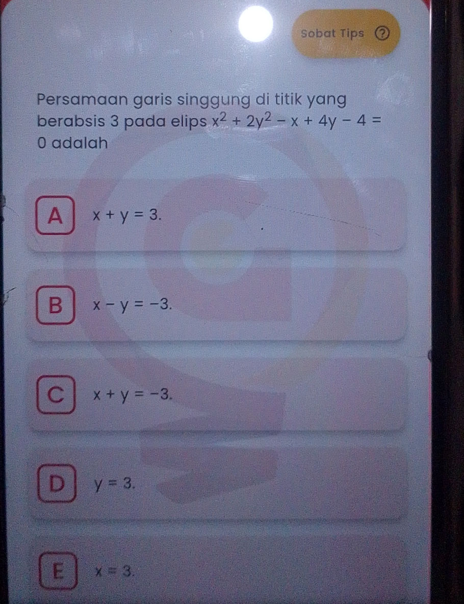 Persamaan garis singgung di titik yang | StudyX