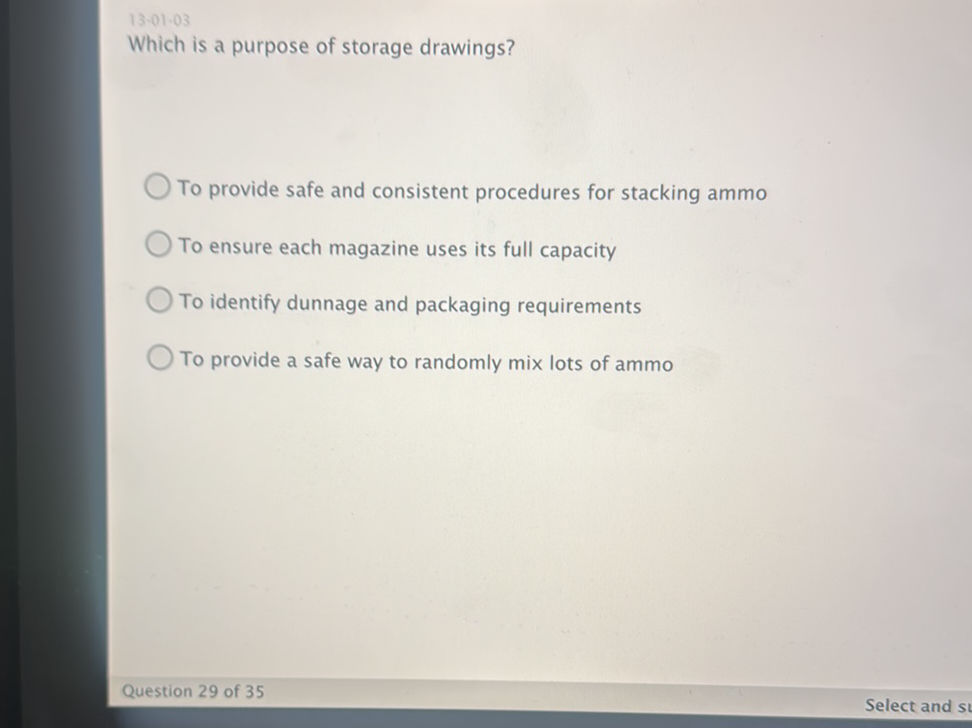 Which is a purpose of storage drawings? To | StudyX