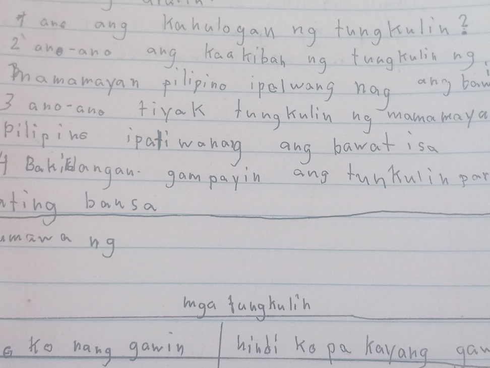 1. Ano ang Kahulogan ng tungkulin? 2. | StudyX