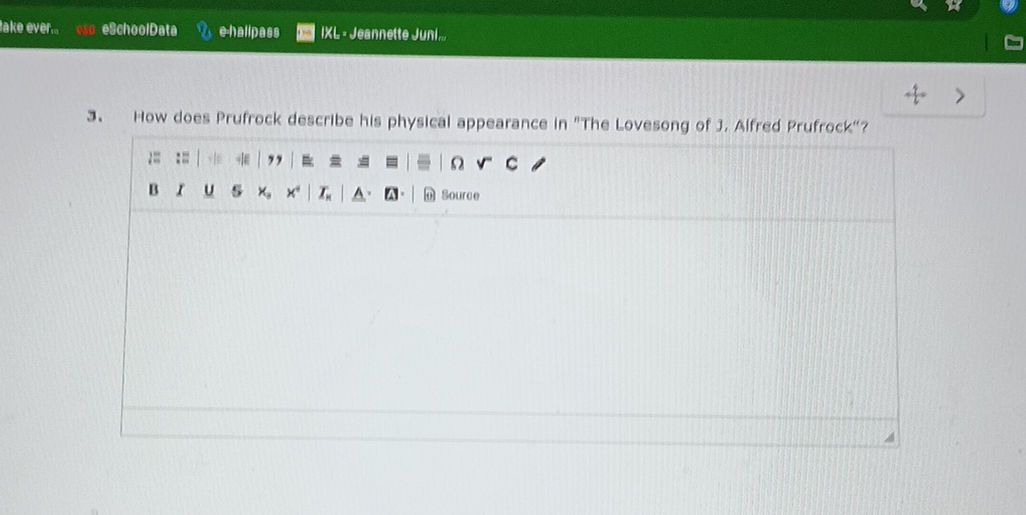 3. How does Prufrock describe his physical | StudyX