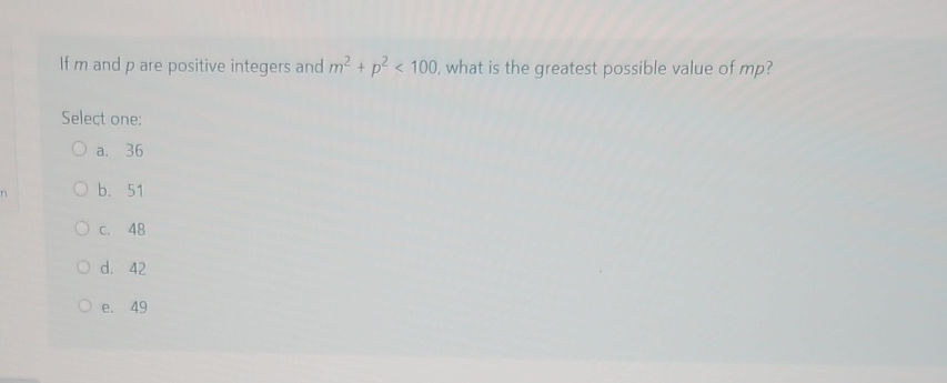 If *m* and *p* are positive integers and | StudyX