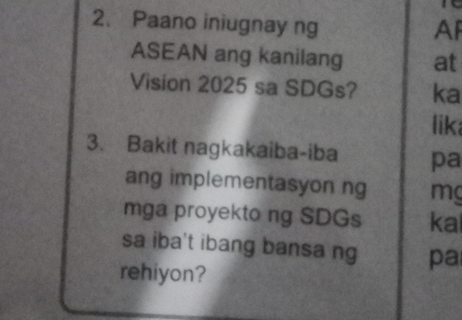 2. Paano iniugnay ng ASEAN ang kanilang | StudyX