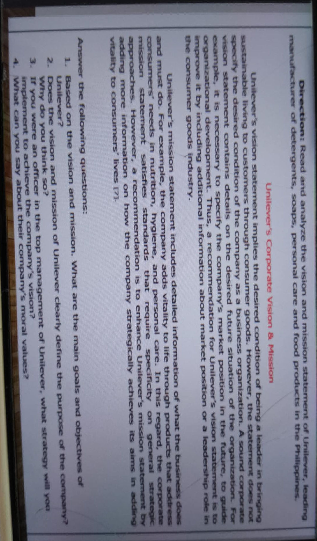 Answer the following questions: 1. Based on | StudyX