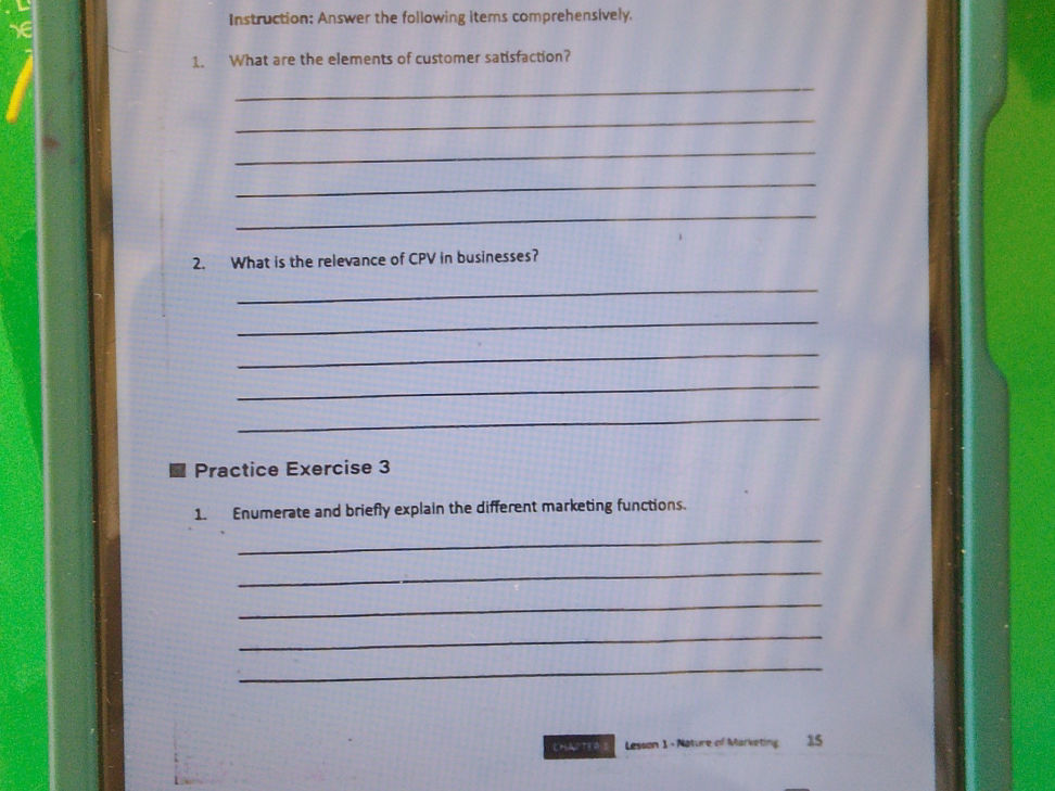 Instruction: Answer the following items | StudyX