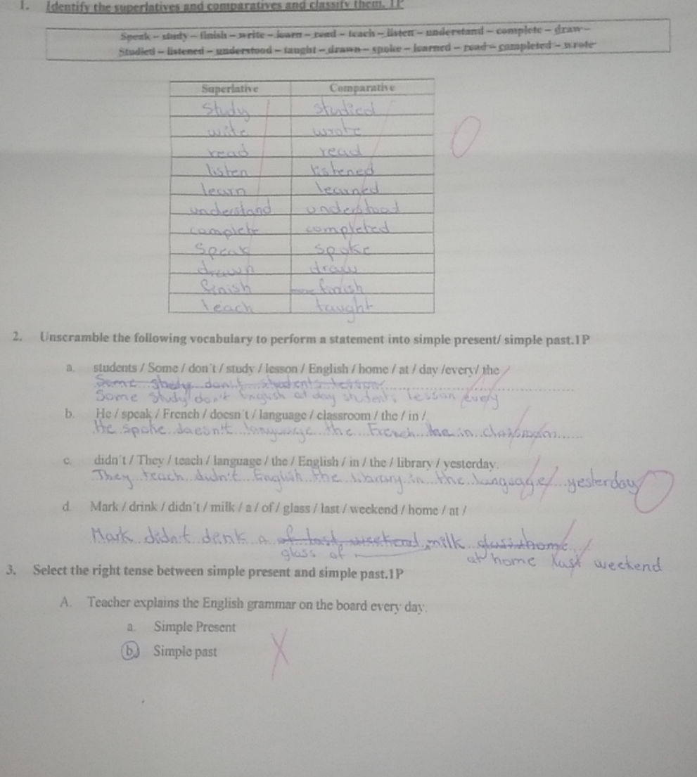 1. Identify the superlatives and | StudyX