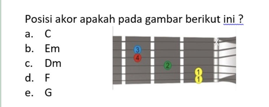 Posisi akor apakah pada gambar berikut ini ? | StudyX