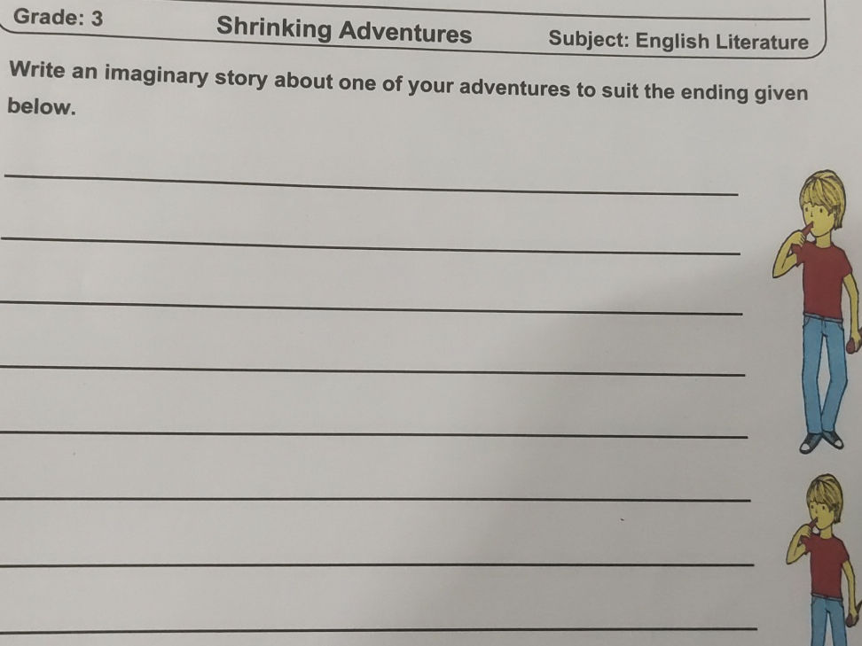 Write an imaginary story about one of your | StudyX